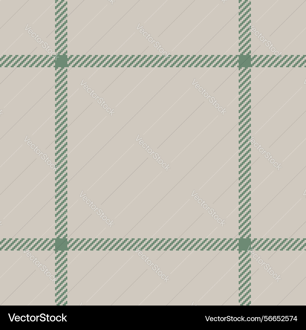 Elegant sage green and beige plaid pattern subtle Vector Image