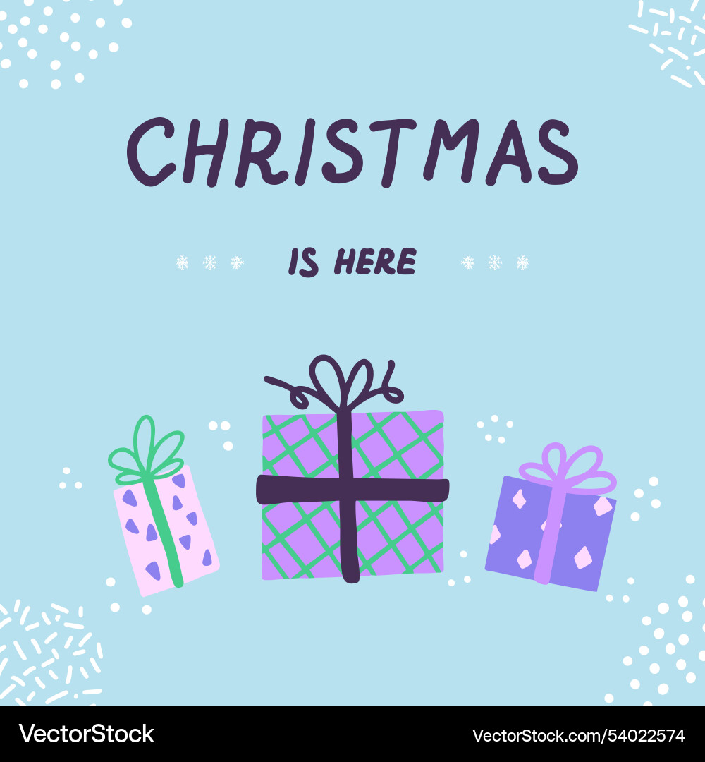 Gift boxes ans greeting text Royalty Free Vector Image