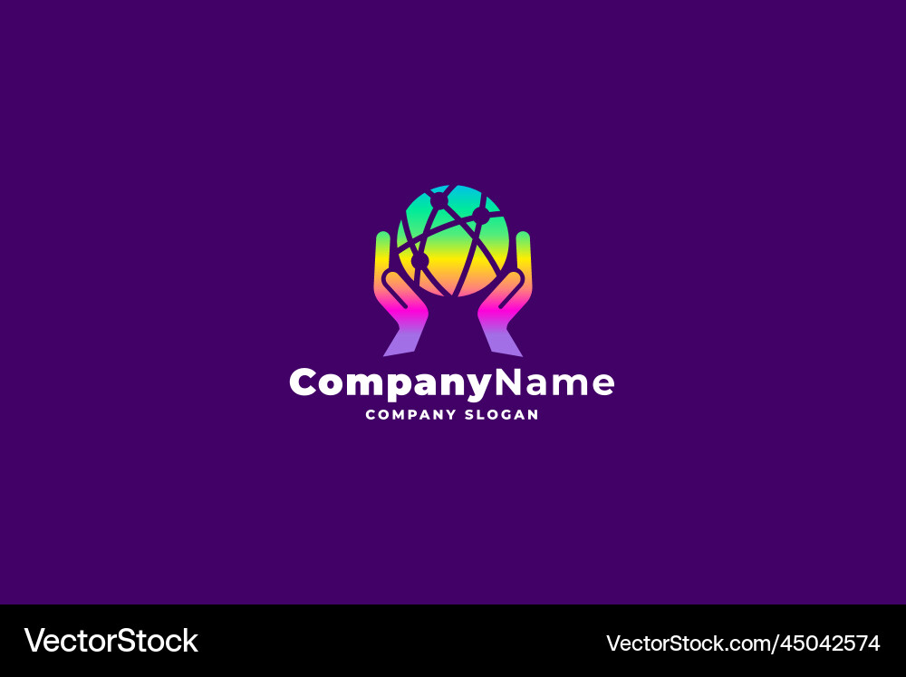 Global work logo Royalty Free Vector Image - VectorStock