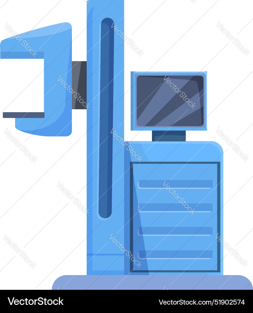 Modern digital x ray machine generating Royalty Free Vector