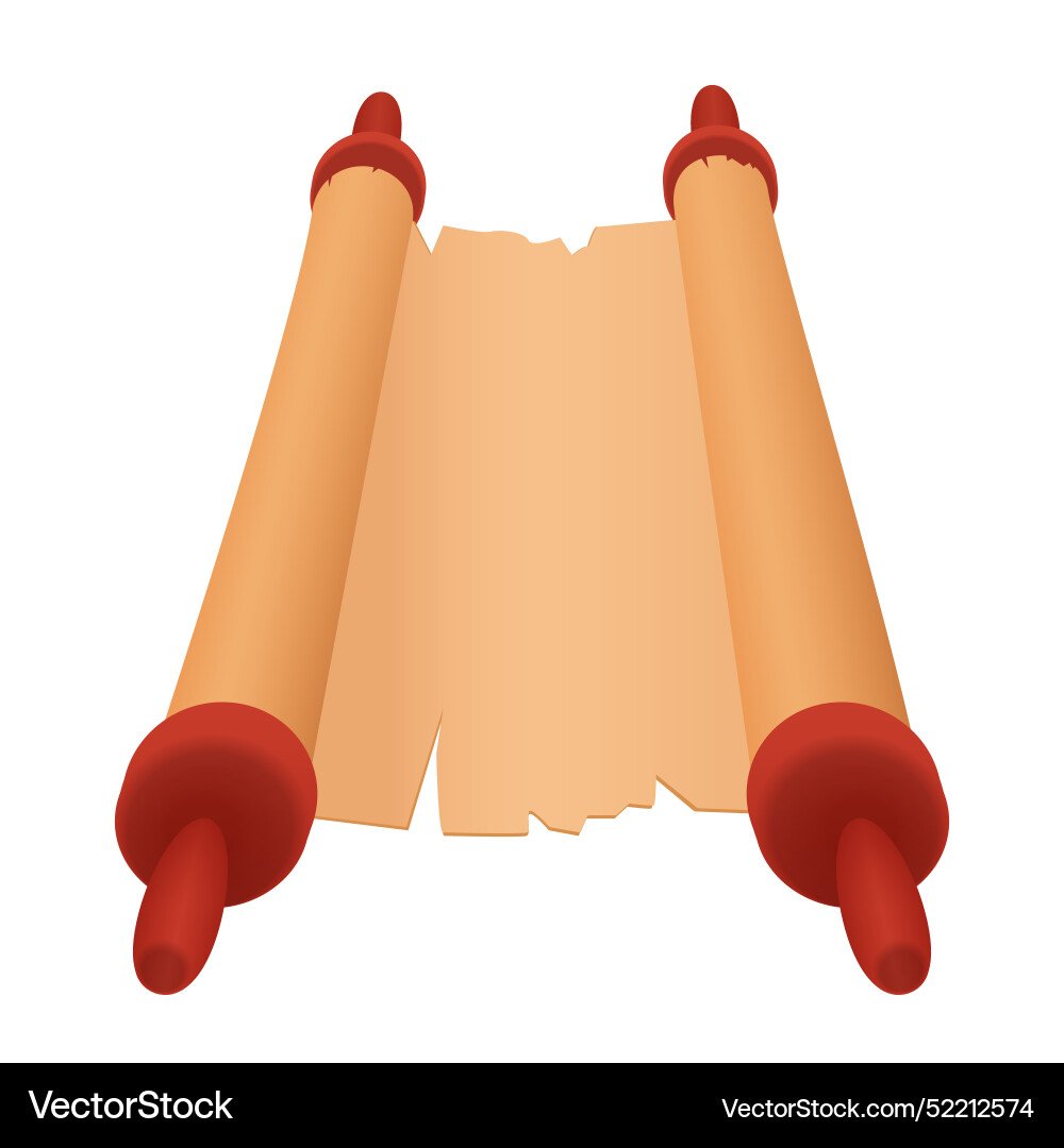 Open parchment scroll ancient treasure map on Vector Image