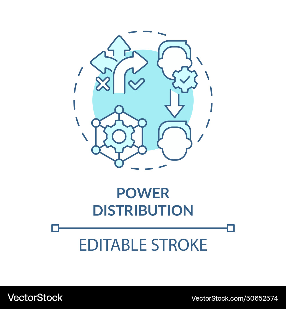 Power distribution soft blue concept icon Vector Image