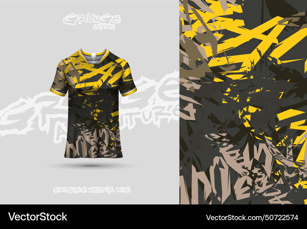 Sports jersey and background template design Vector Image