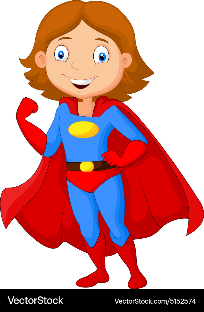 Superhero girl Royalty Free Vector Image - VectorStock