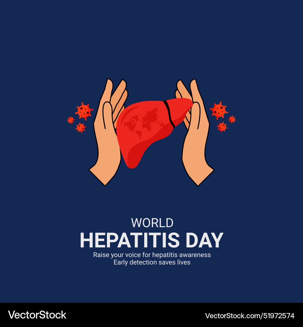 World hepatitis day creative ads design Royalty Free Vector