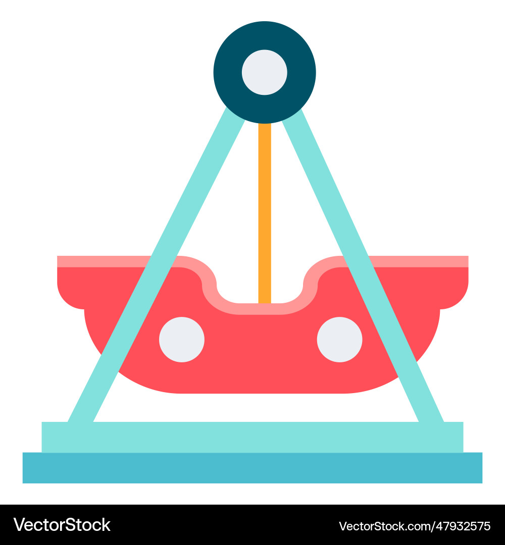 Carnival pendulum ride color Royalty Free Vector Image
