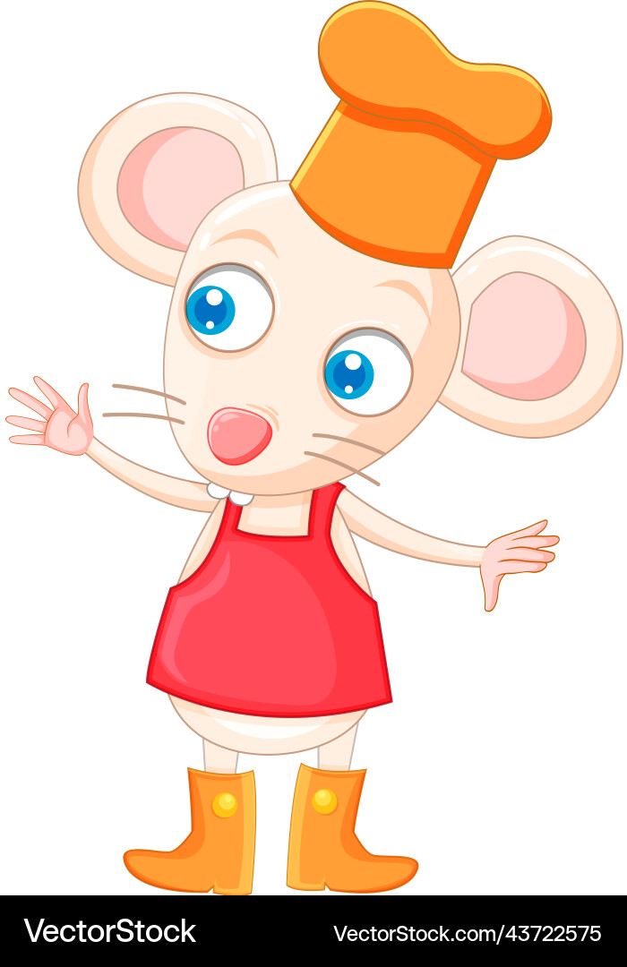 Chef rat cartoon character Royalty Free Vector Image