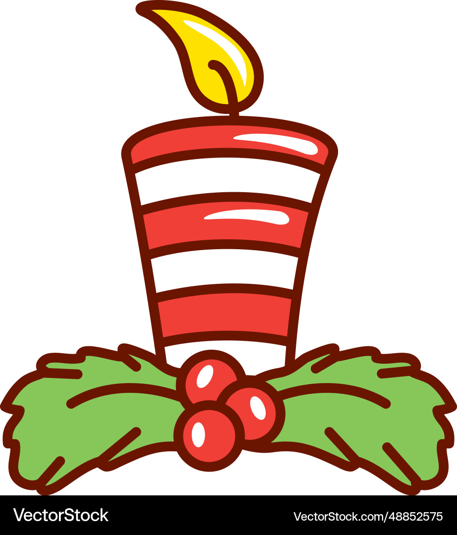 Christmas candle light Royalty Free Vector Image