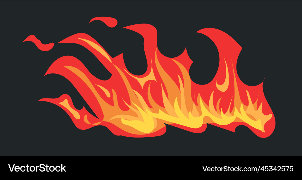 Dynamic Flame Border - Wildfire Effect Royalty Free Vector