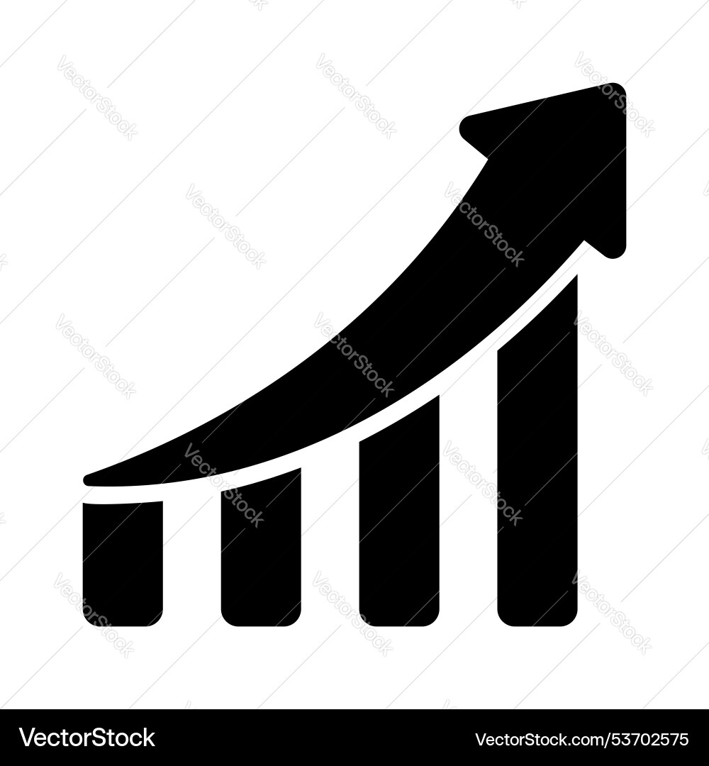 Growth chart Royalty Free Vector Image - VectorStock
