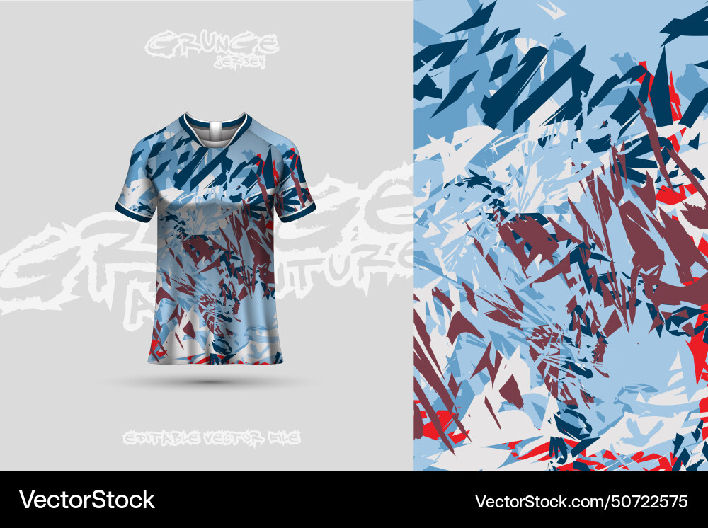 Sports jersey and background template design Vector Image