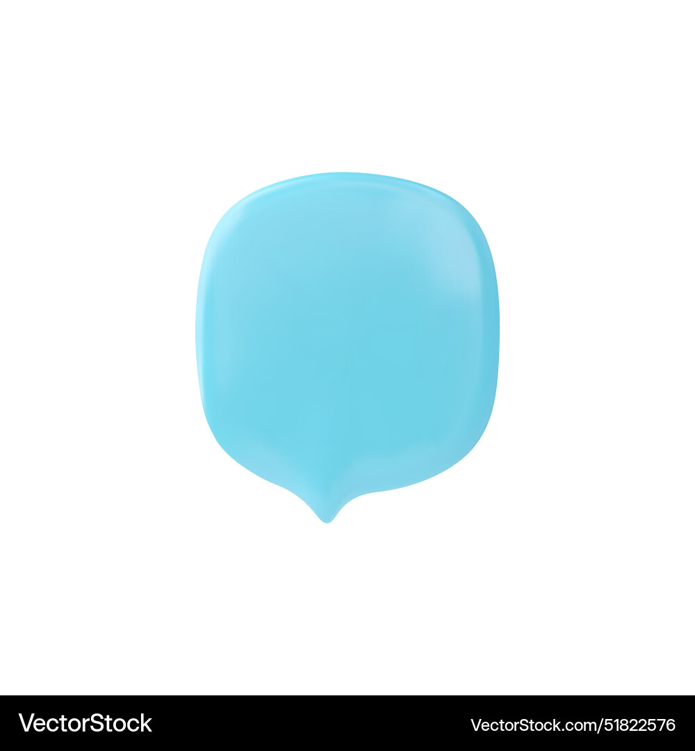 3d dialog box for communication on social Vector Image