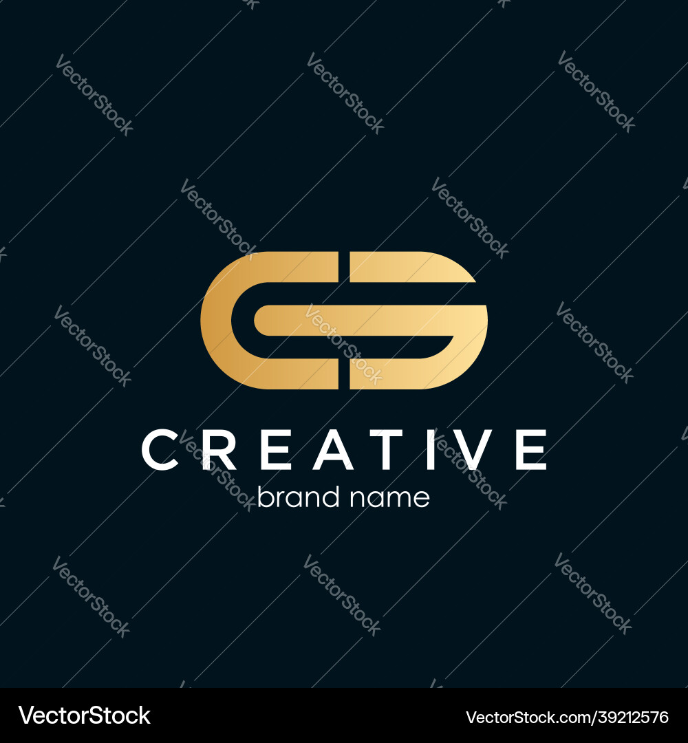 Cggc c g abstract letters logo monogram Royalty Free Vector