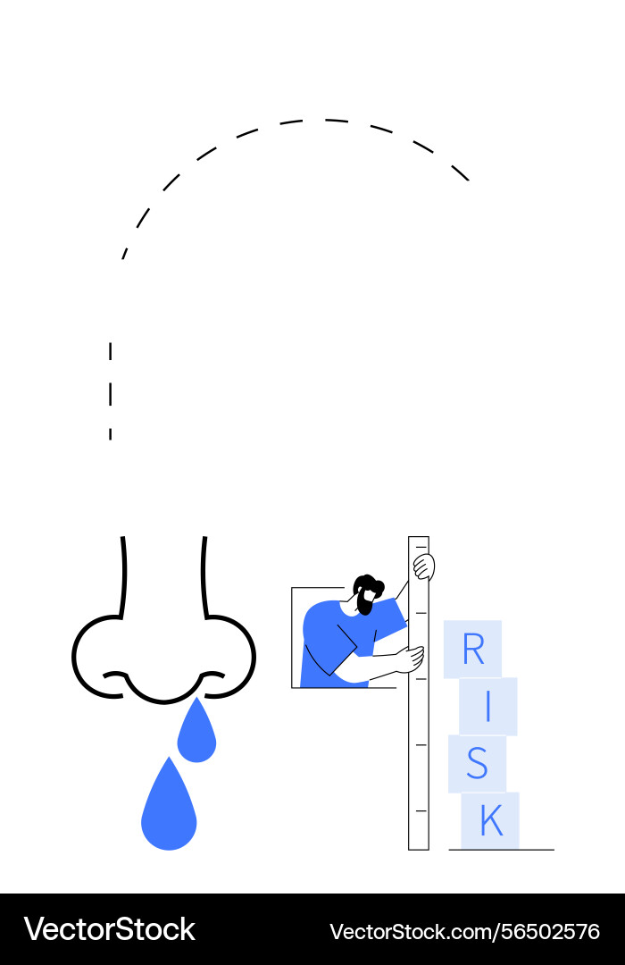 Measuring risk and addressing health concerns Vector Image