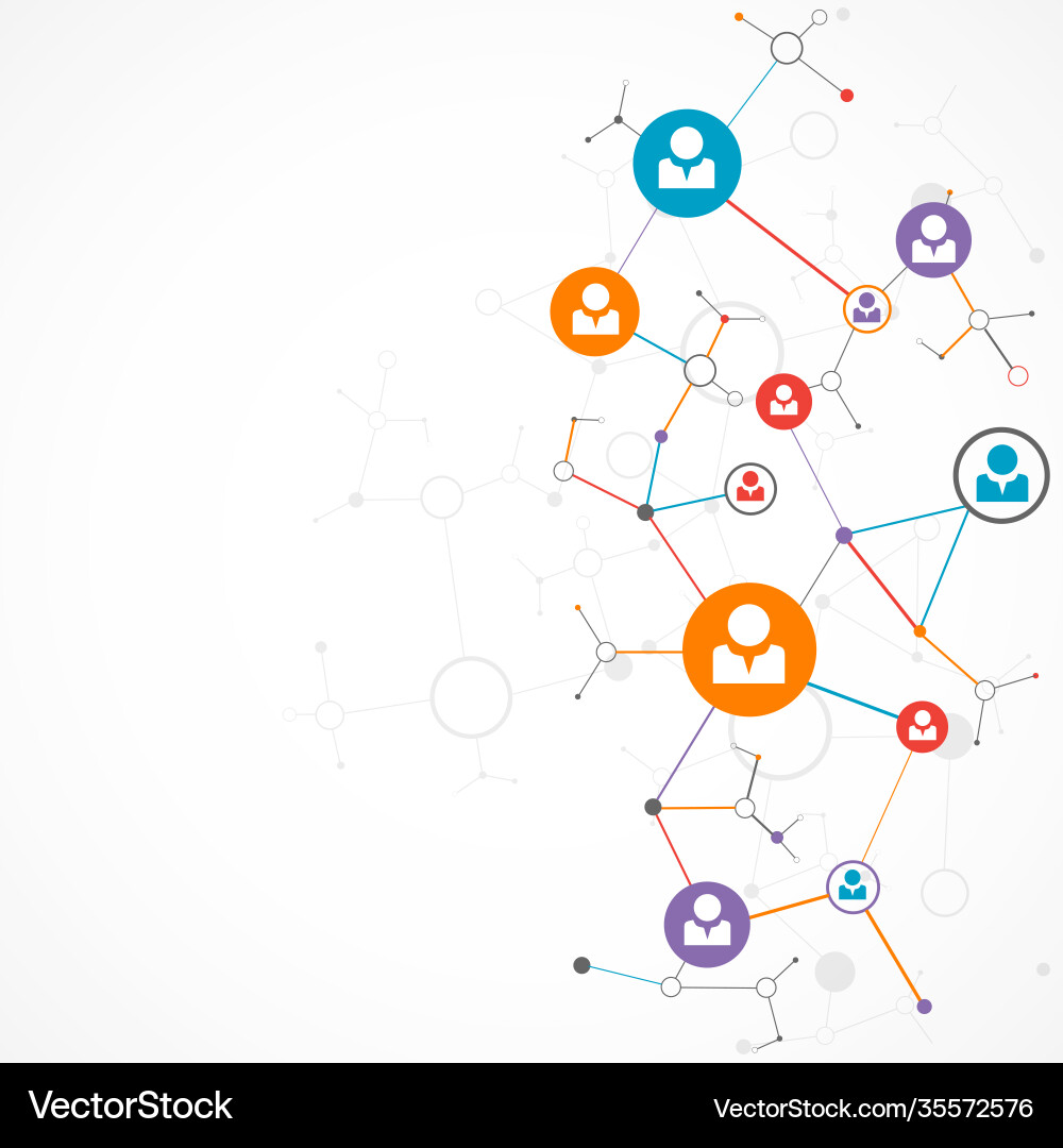 Network concept social media Royalty Free Vector Image