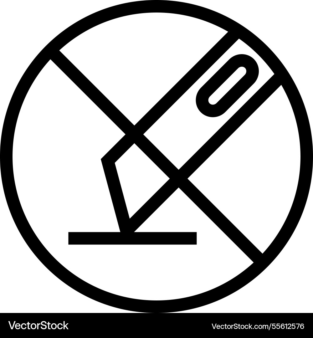 No cutter icon use Royalty Free Vector Image - VectorStock