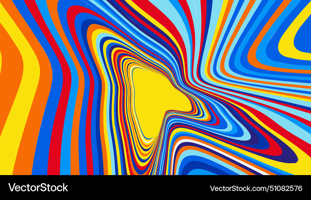 Psychedelic warm tones swirl abstract background Vector Image