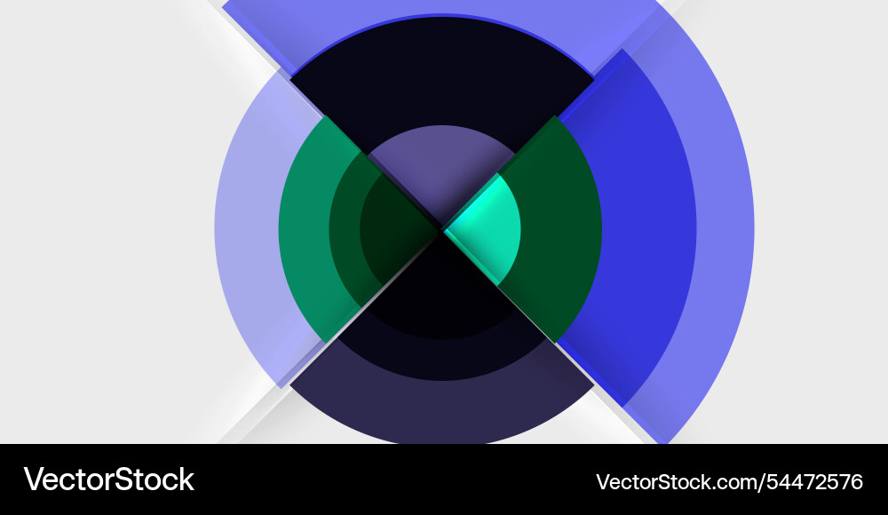 Techno circles and semi circles Royalty Free Vector Image