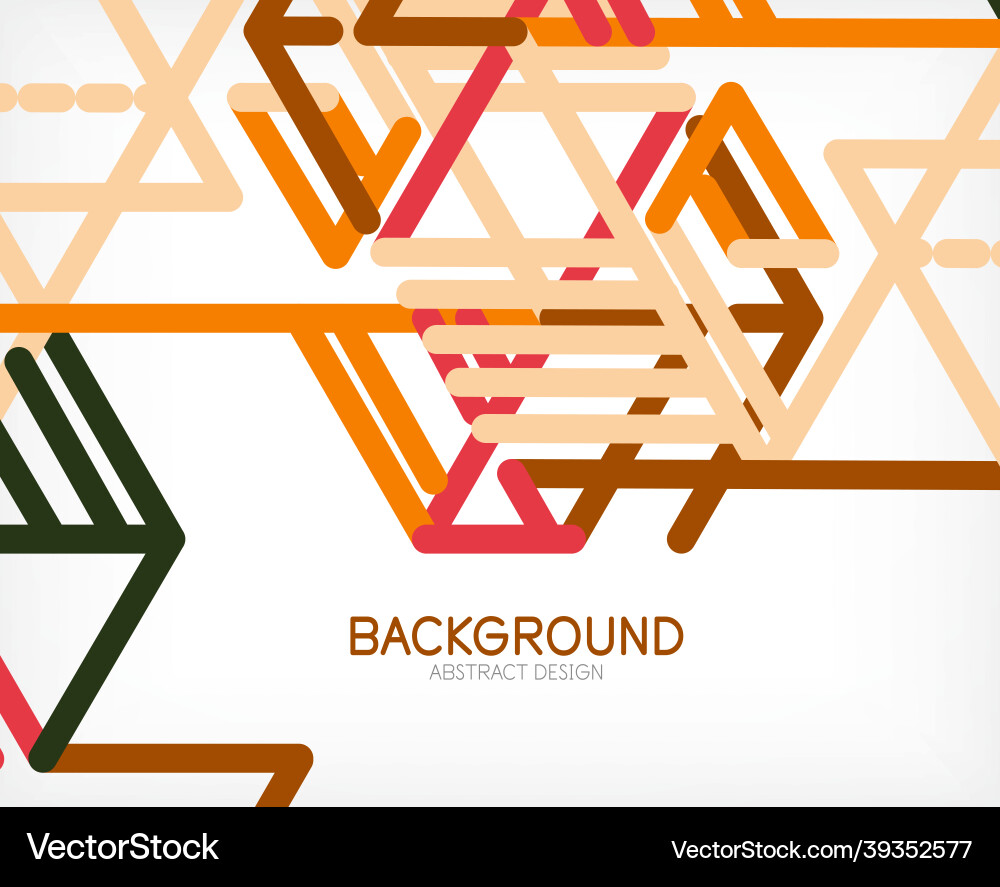 Abstract background color lines on white Vector Image