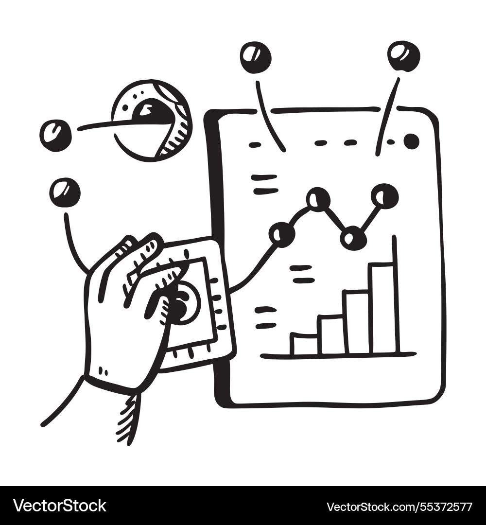 Ai Algorithmus und Investment Chart Konzept Vektorbild