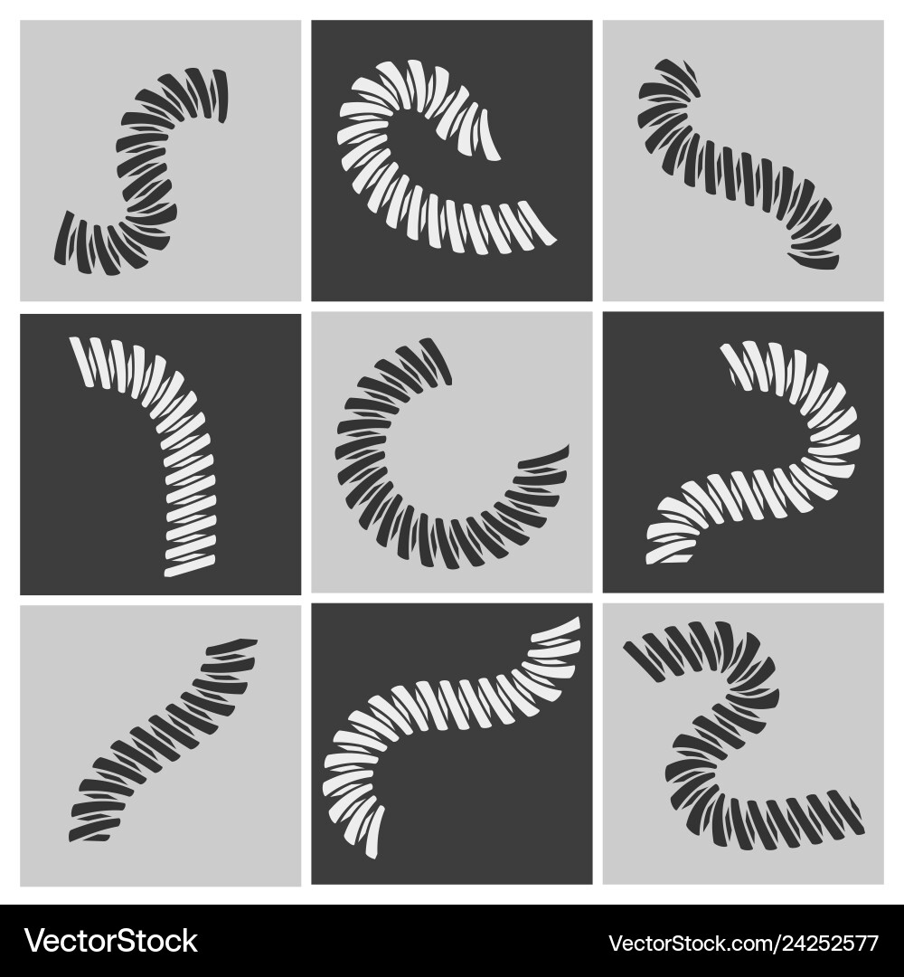 Coil Spring Set - Metal Flex Royalty Free Vector Image