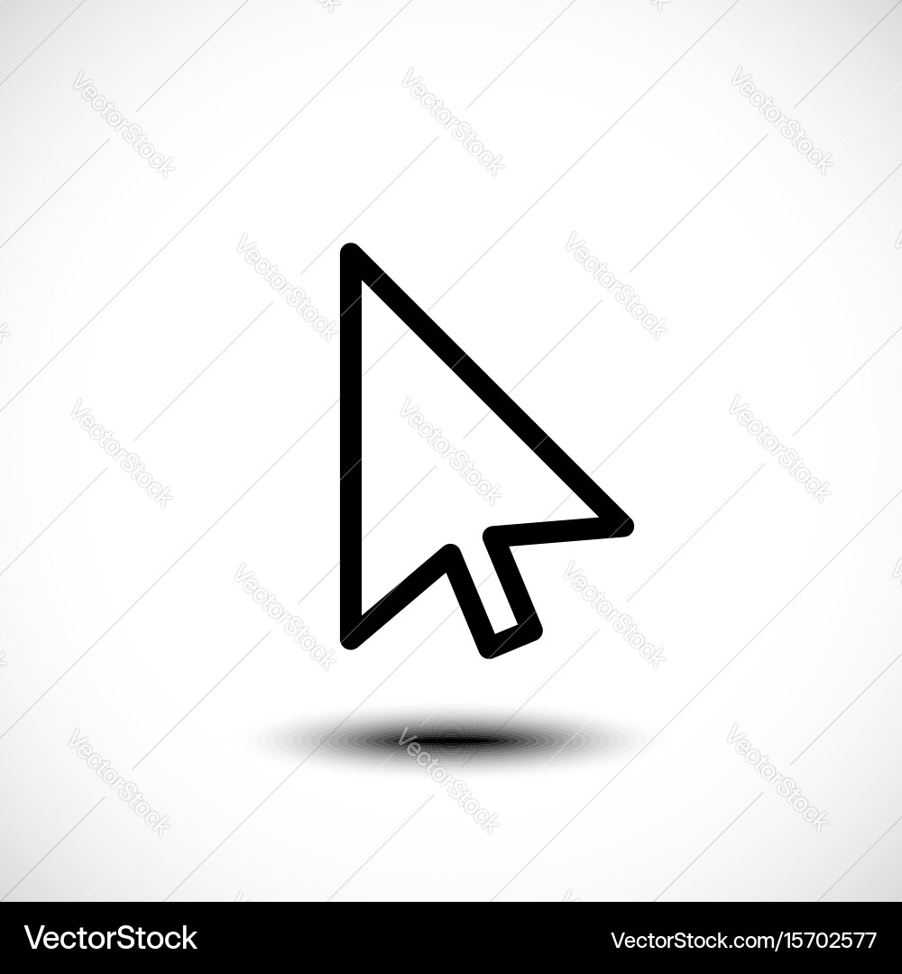 Computer mouse click pointer cursor arrow Vector Image
