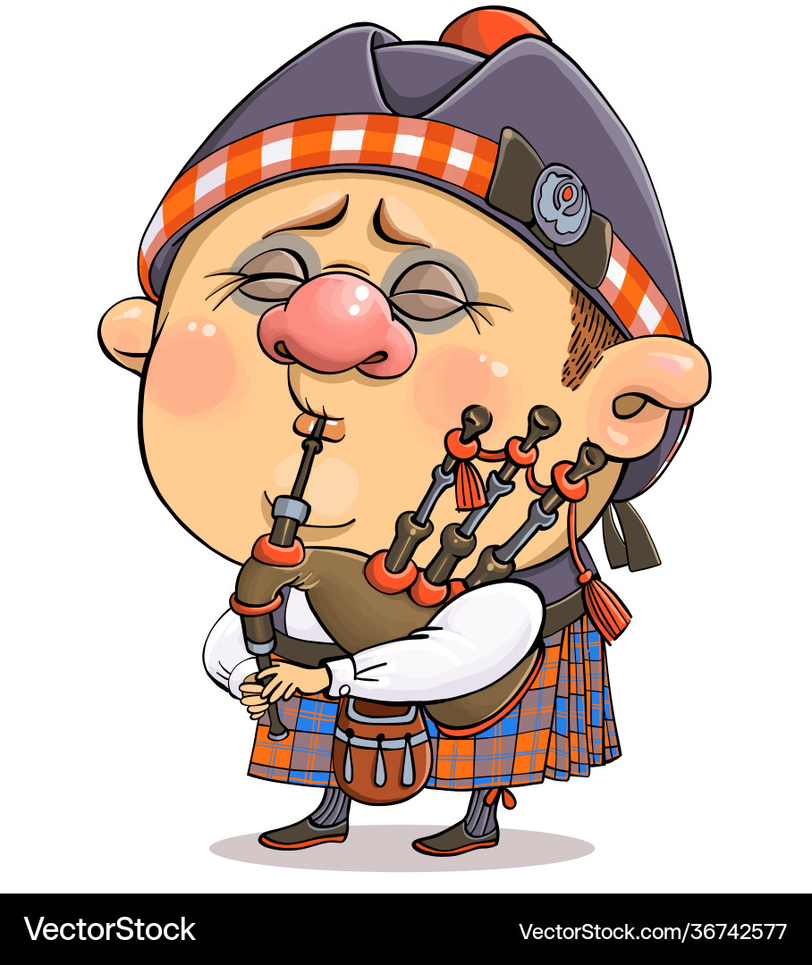 Funny cartoon character briton Royalty Free Vector Image