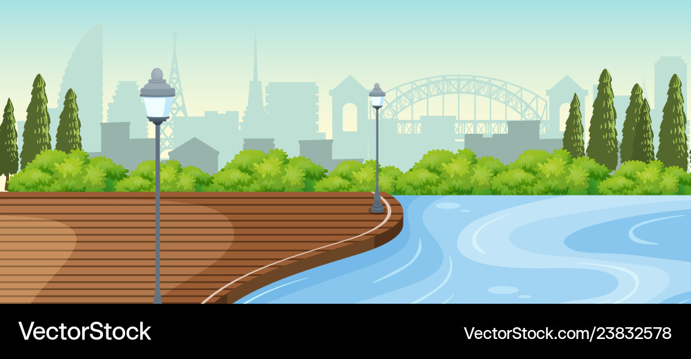 A simple park scene Royalty Free Vector Image - VectorStock