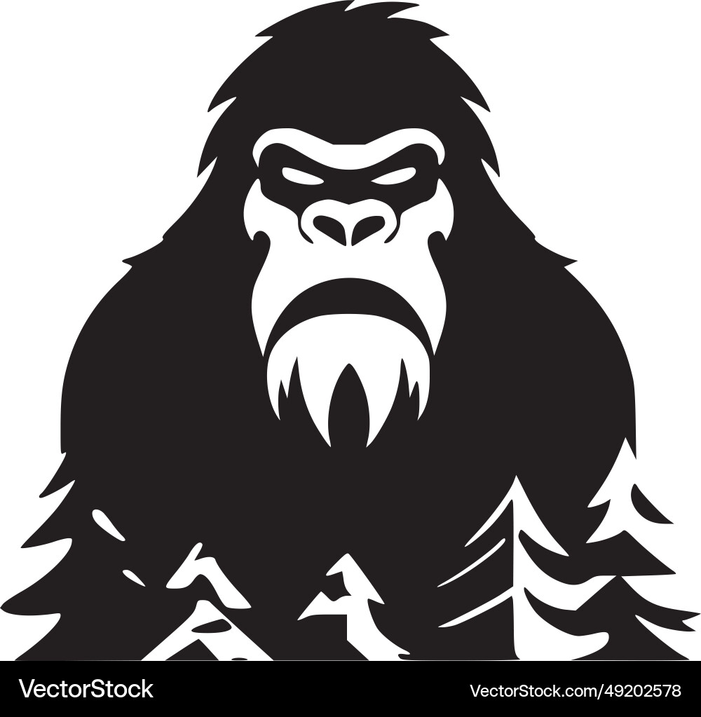 Bigfoot - minimalist and flat logo Royalty Free Vector Image