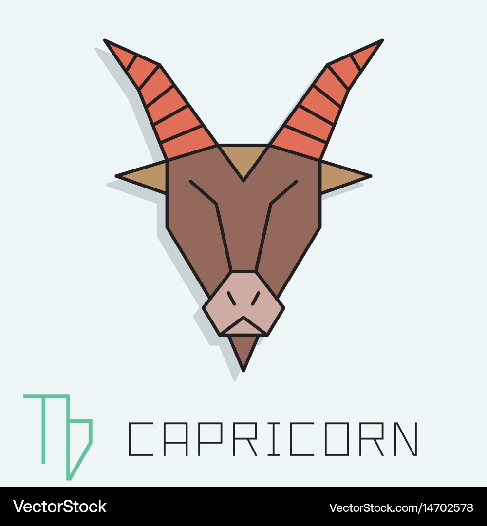 Capricorn sign Royalty Free Vector Image - VectorStock