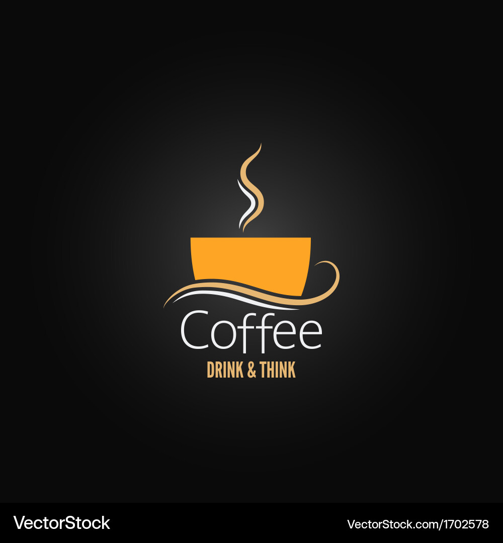 Coffee cup label concept menu Royalty Free Vector Image