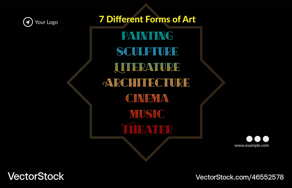 Different forms of art landscape banner design Vector Image