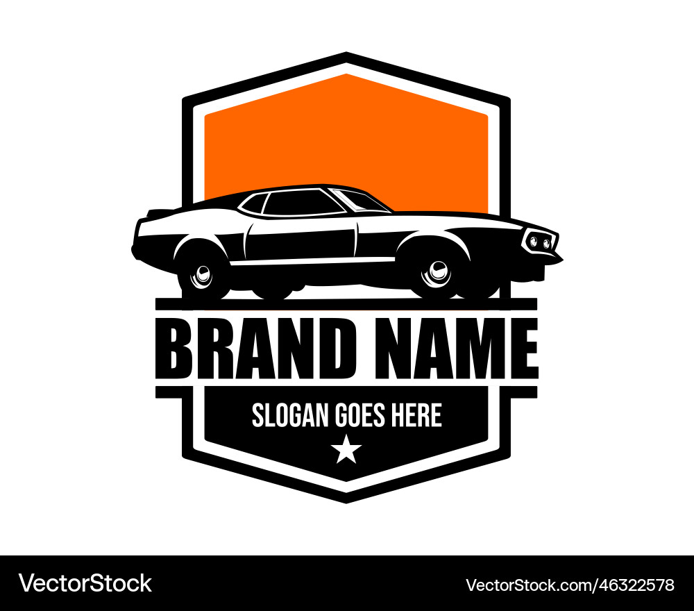 Ford mustang mach car logo Royalty Free Vector Image