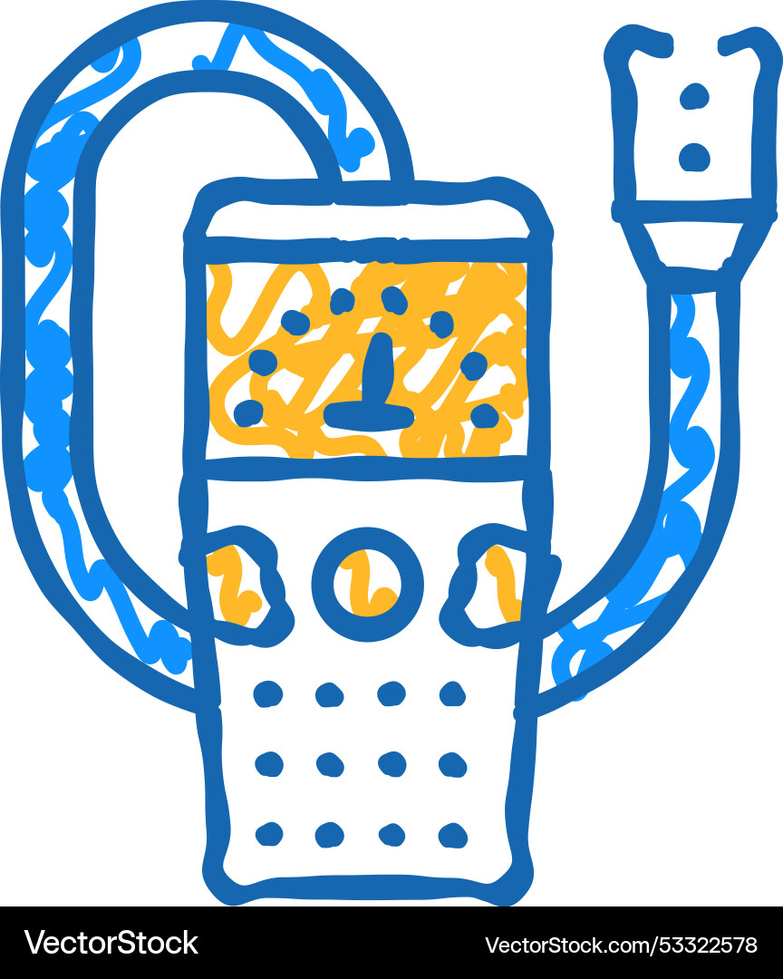 Leak detector gas service icon doodle Royalty Free Vector