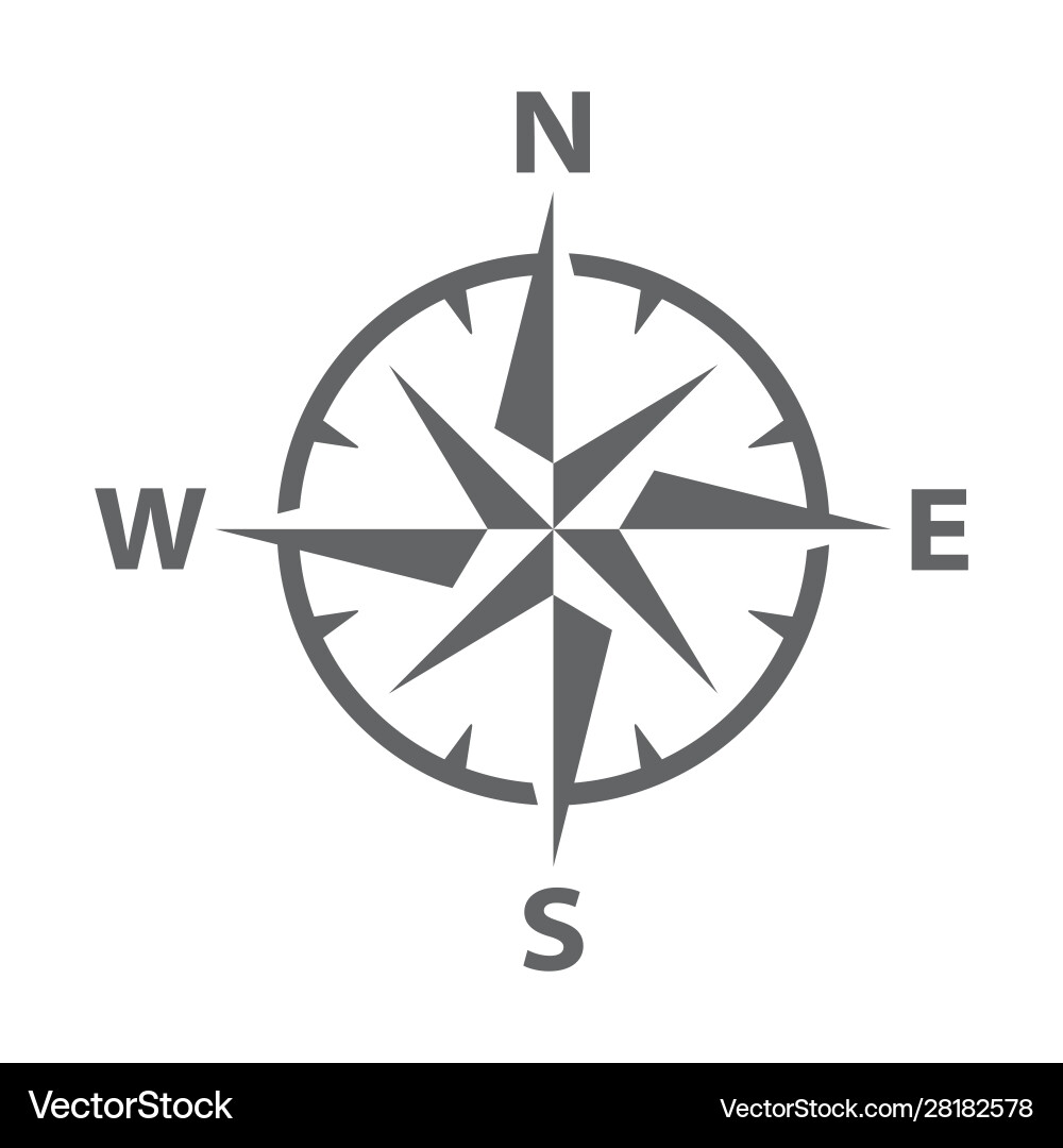 Modern Compass Rose Symbol Royalty Free Vector Image