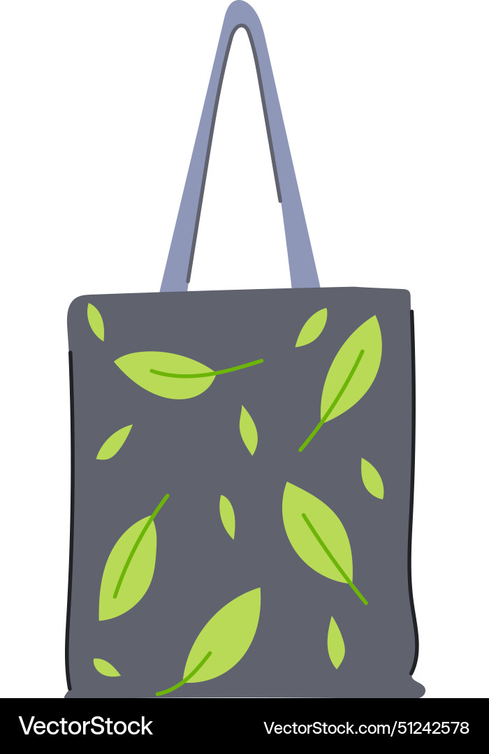 Plastic eco friendly shopping bag cartoon Vector Image