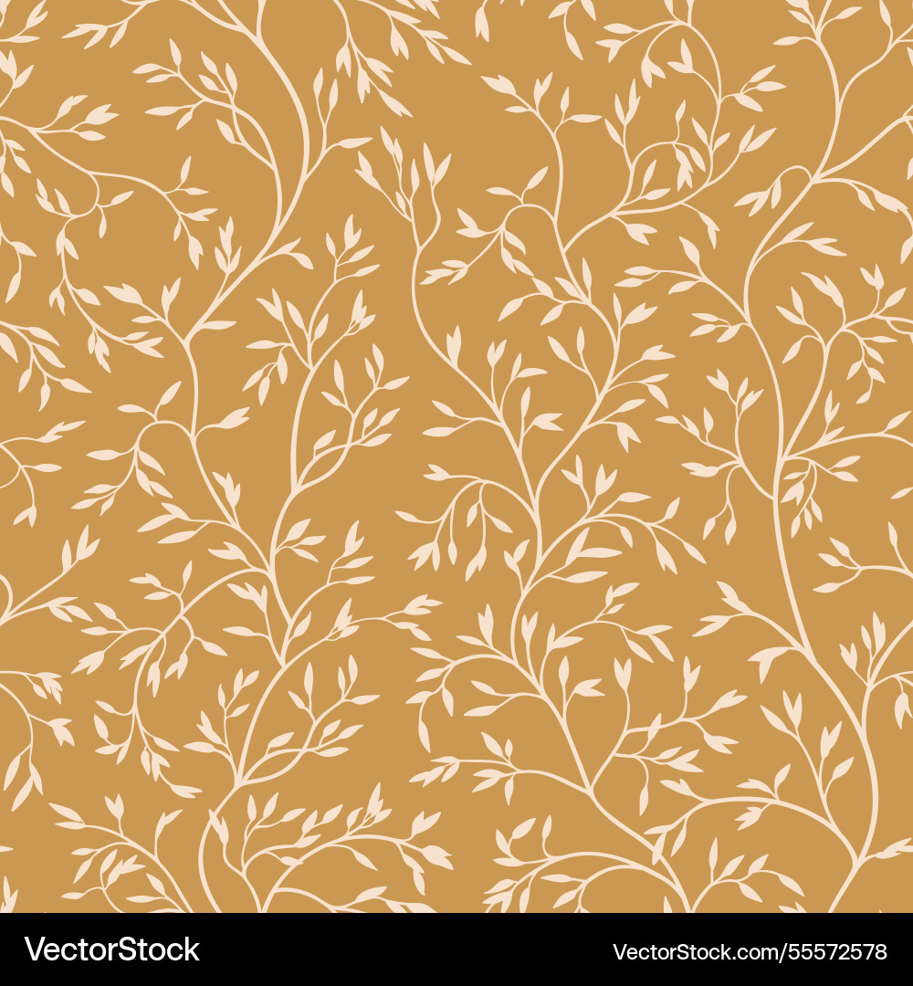 Seamless pattern with vertical twigs Royalty Free Vector