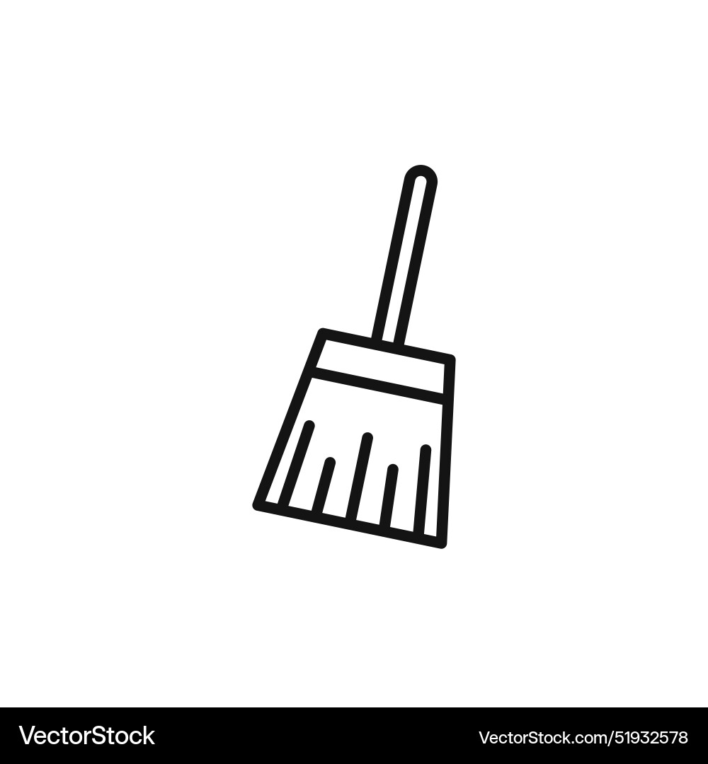 Sweeping broom icon perfect for cleaning Vector Image