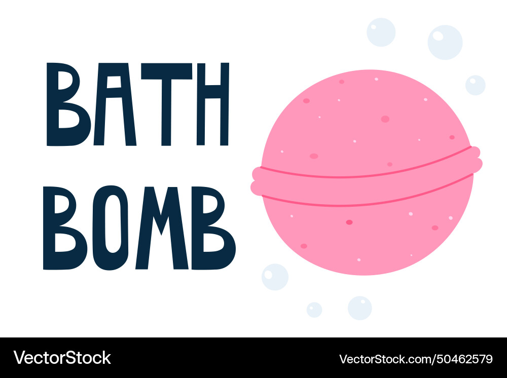 Bath bomb with white soap bubbles Royalty Free Vector Image