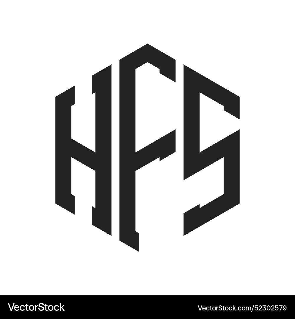 Hfs logo design initial letter monogram Royalty Free Vector