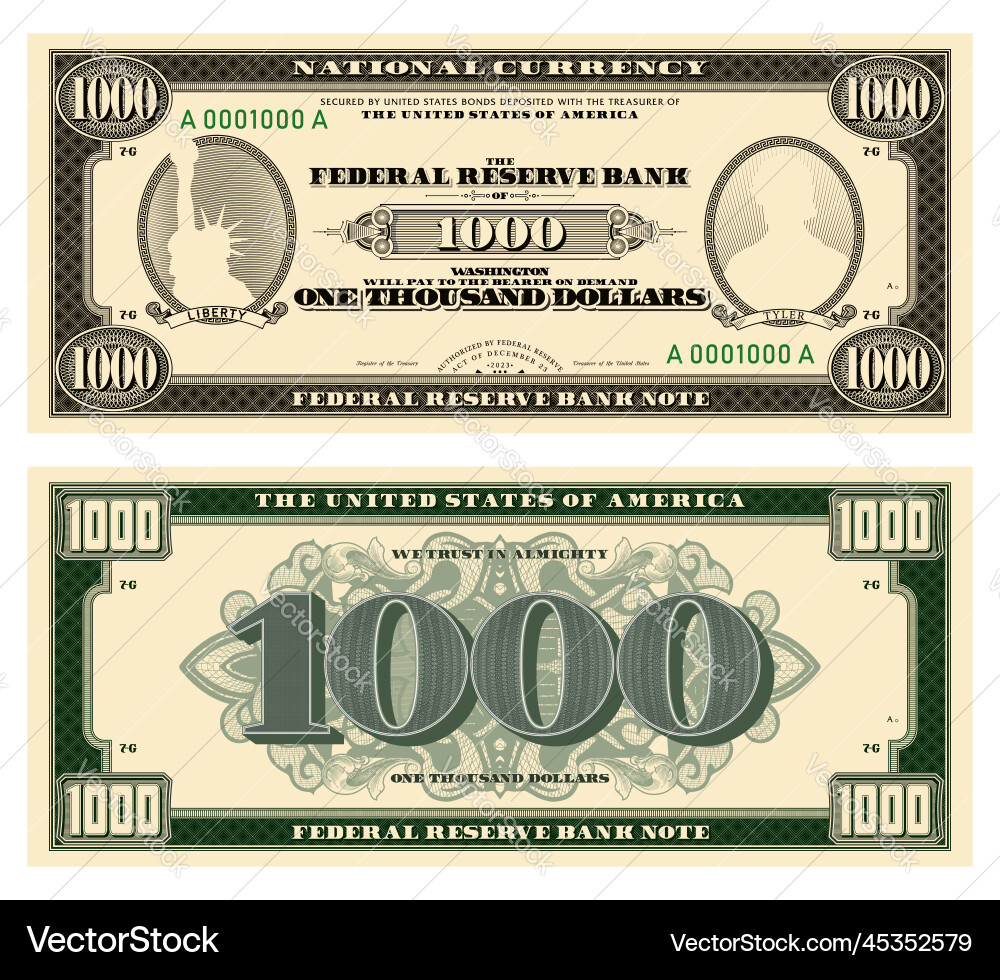 Image 1000 Dollar Bill 1000 Dollar Bill Hi Res Stock Photography And