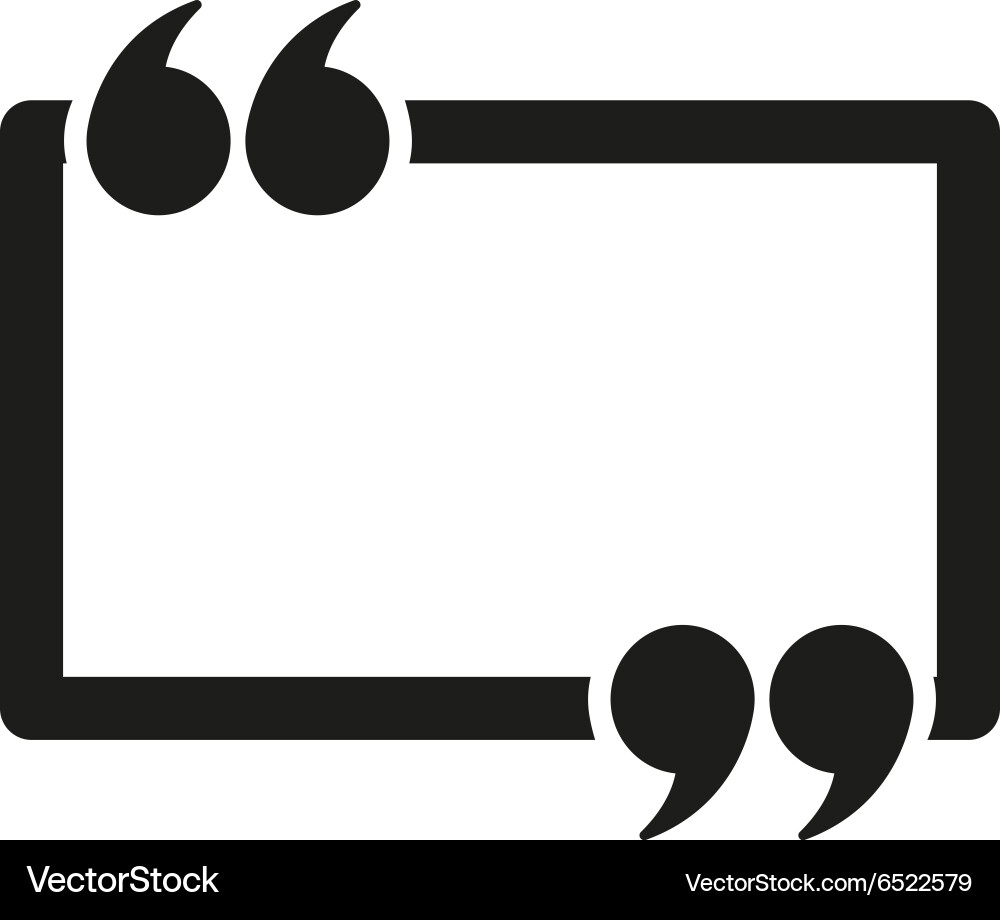 Quotation mark speech bubble icon quotes Vector Image