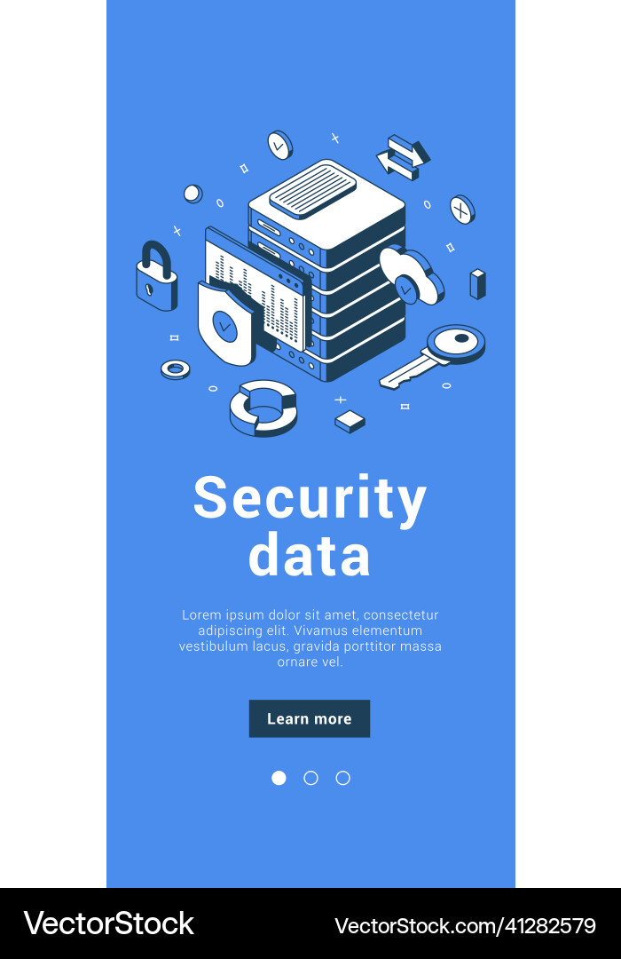 Security data server personal information Vector Image