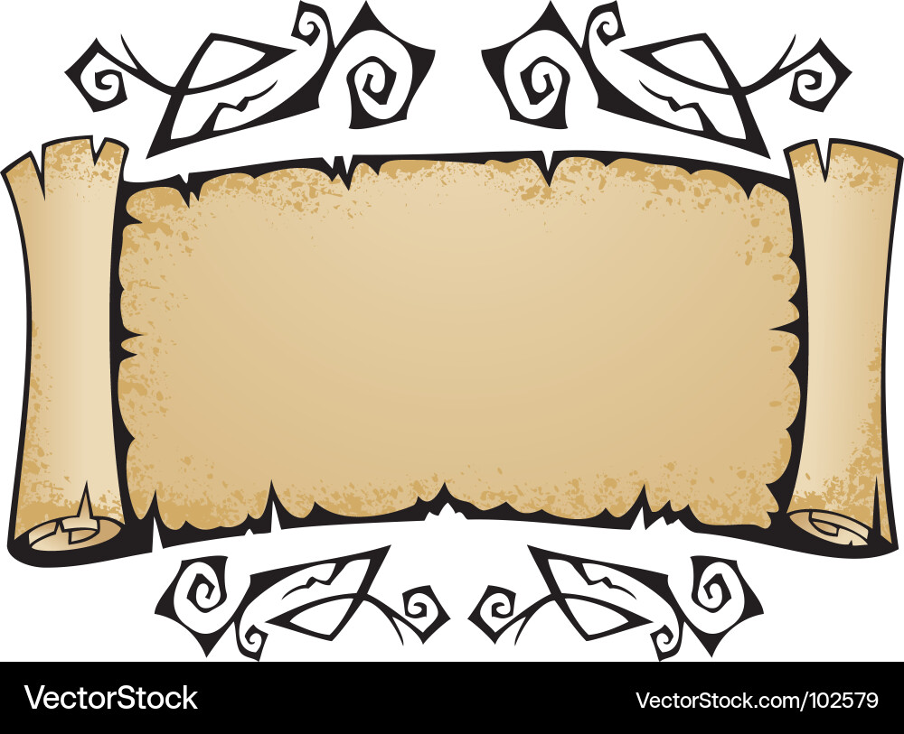 Vintage Torn Parchment Scroll Royalty Free Vector Image