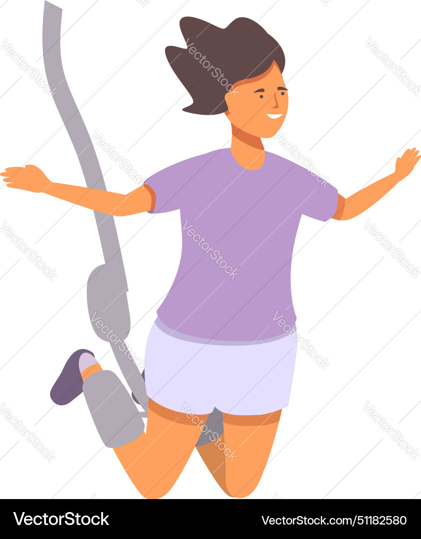 Adrenaline jumping icon cartoon activity Vector Image