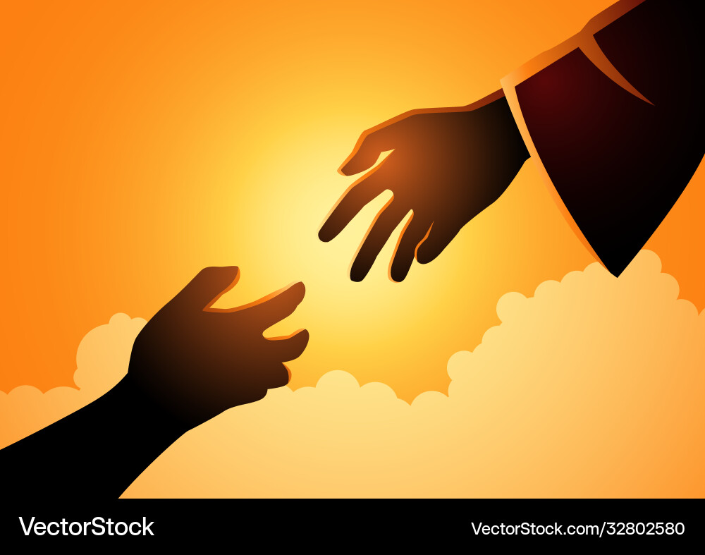 God's Hand Offering Help Royalty Free Vector Image