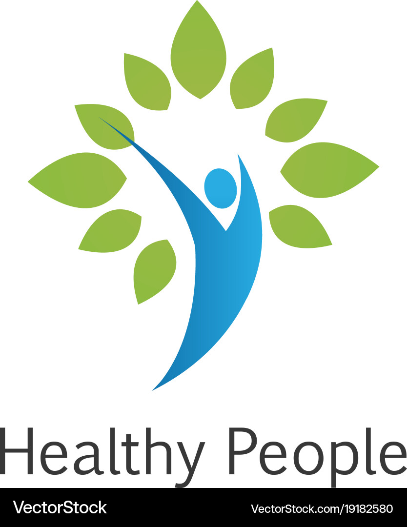 Healthy People Symbol Royalty Free Vector Image