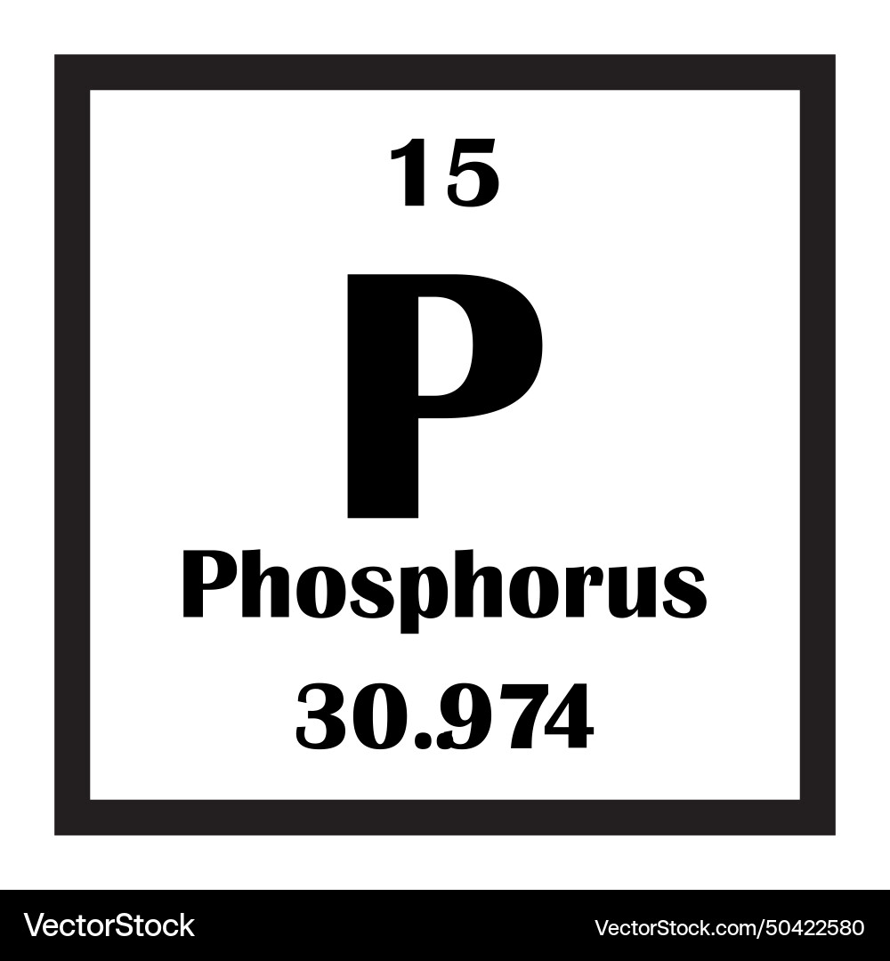 Phosphorus chemical element icon Royalty Free Vector Image