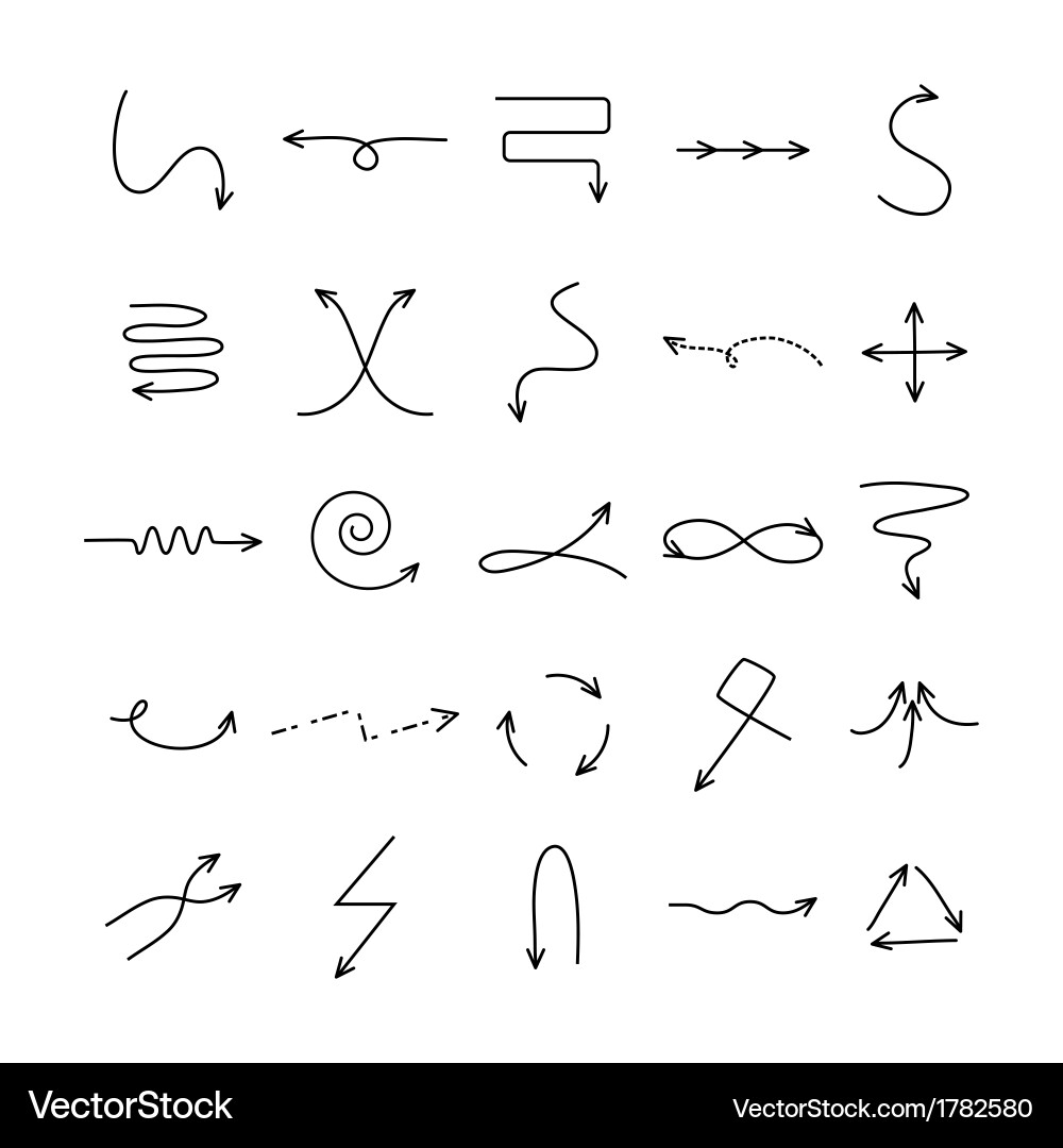 Presentation arrows set Royalty Free Vector Image