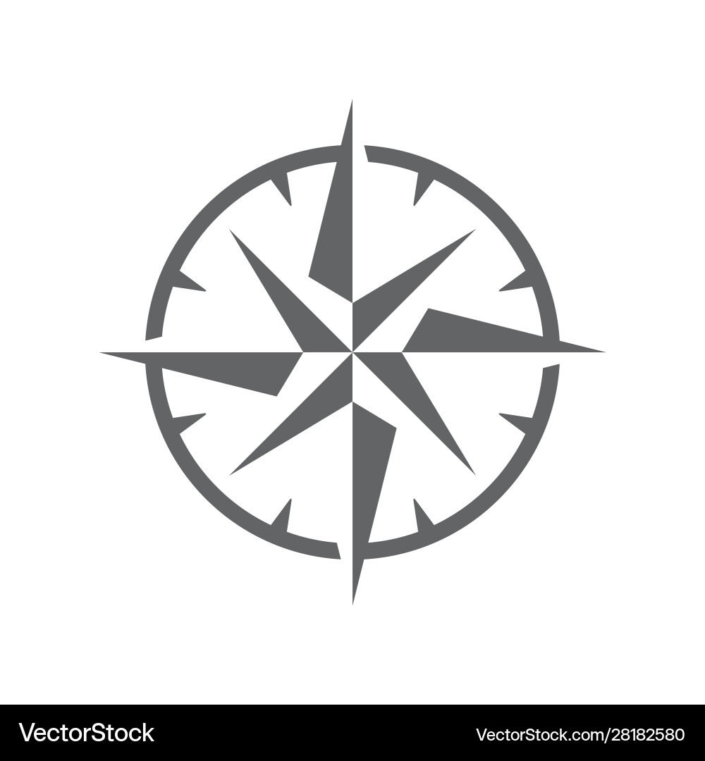 Simple wind rose symbol Royalty Free Vector Image